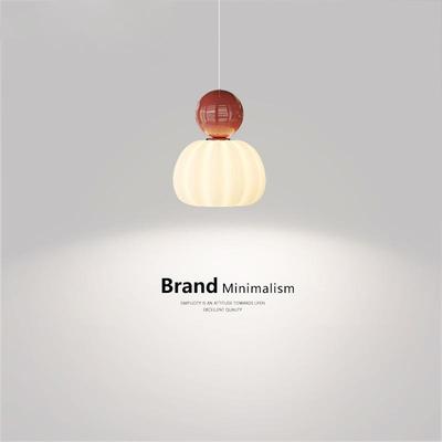 奶油风卧室床头小吊灯法式创意网红南瓜普瑞全光谱护眼温馨吊线灯