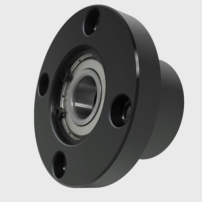 圆法兰轴承座组件带轴承固定座双轴承座45钢发黑BGRBB-6200 BFP01