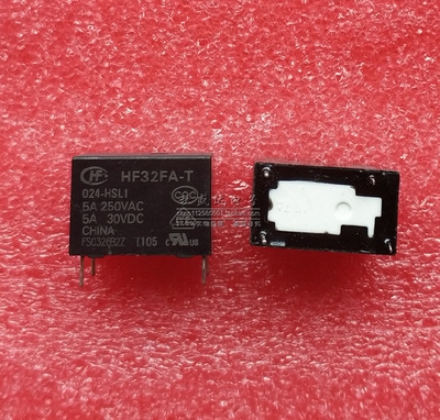 HF32FA-T-024-HSL1  宏发继电器JZC-32FA 1型脚位5A/250VAC 4脚