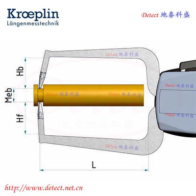 K2子20数显外卡规德国KROEPLIN外径卡规电外K220SC2卡尺外径S测量