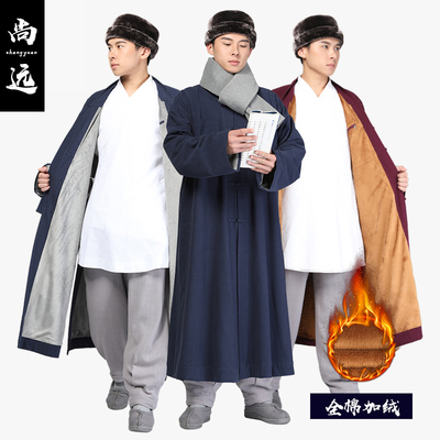 速发尚色冬褂僧服长伽蓝季纯远双层加绒僧衣马甲背心僧侣服长纽扣