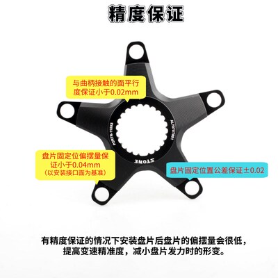 STONEb ROTOR新款曲柄 密齿轴心用BCD110盘爪 kapic aldhu vegast