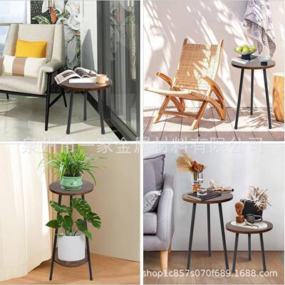 铁置物阳架客厅台花园庭院办公多室用途花架小边桌室内室MDY外盆