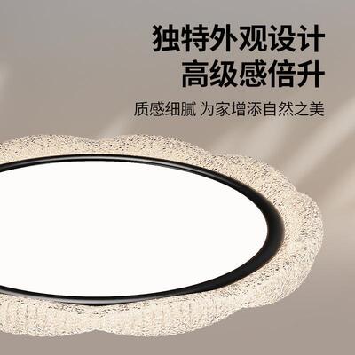 圆形温轻奢边水晶28363卧室吸馨顶灯全花光谱护眼现代简约童儿房