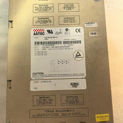 VS3-B9-B9-B9-01(-CE) 精密工业电源 ASTEC雅达 2000W输议价维修