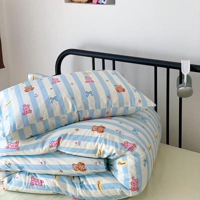 童趣韩品系卡通可爱元气学院风棉亲LXHT肤全可裸睡床上用件四套