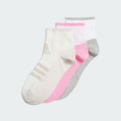Adidas/阿迪达斯 儿童袜子粉色运动袜 三双装 IM5192