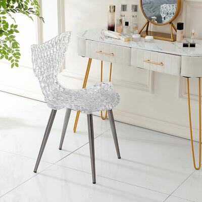 户外亚克力HY-F117亚水水晶椅透树脂晶明椅酒店法式餐椅餐厅克力