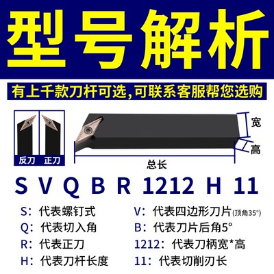 速发117.5度螺钉式外圆刀杆SVQBR/SVQBL1616H11/2020K16/2525M16