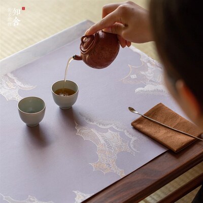 归云居 云霞翠轩织锦茶席复古中式茶桌台布垫双面布艺桌旗知舍