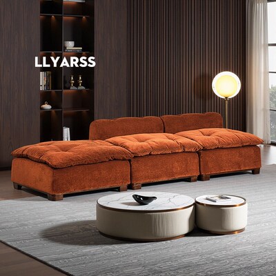 LLYARSS利亚斯客厅组合沙发单人沙发三人位简约复古客厅沙发YS