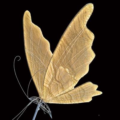 蝶婚礼舞台蝴蝶路引发灯T台光膀SBP摆件墙壁挂饰三色变光翅蝴落地