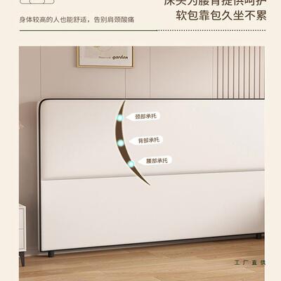 新款现代简约风床头单买实木靠背超薄款床头软落包地一猫体F99MT6
