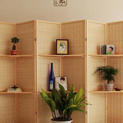 客厅卧室15858餐馆现隔代编中式全实木屏风玄关断竹经济可动移折