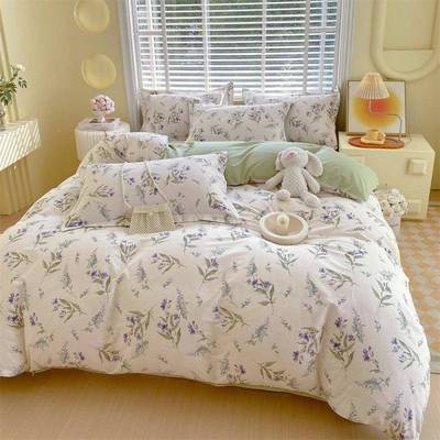 025新款12337被2AVJ全棉印花四件套0.9床单三件套-套150*200幸运