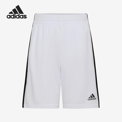 Adidas/阿迪达斯正品徽标中腰儿童侧边条纹经典休闲短裤AH5546