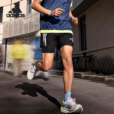 Adidas/阿迪达斯正品OTR E 3S 2IN1 S男士跑步运动短裤IQ3808