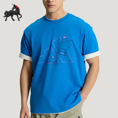 Adidas/阿迪达斯正品UGFXPETST-SHIRT新款经典蓝色短袖T恤KX4864