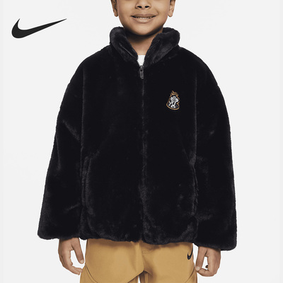 Nike/耐克正品冬季新款小童保暖休闲人造皮草外套FJ9731-010