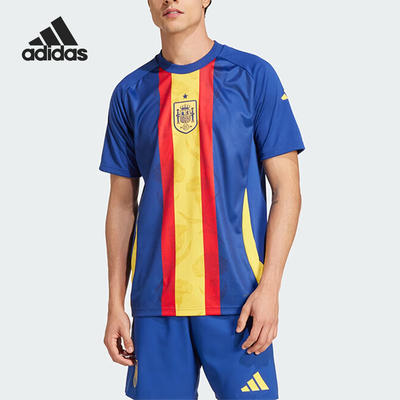Adidas/阿迪达斯正品西班牙队足球男士训练短袖球衣IW7891
