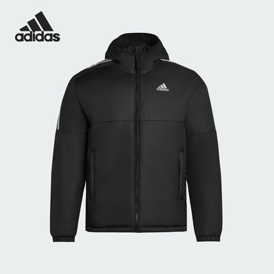 Adidas/阿迪达斯正品Essentials男士休闲连帽日常户外棉服KF6755