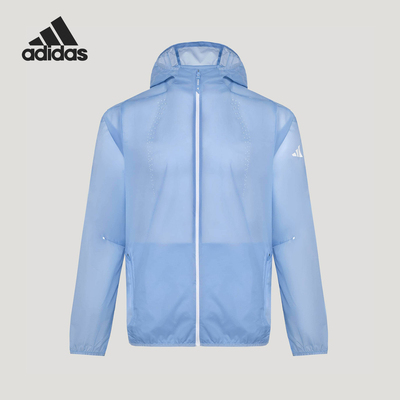 Adidas/阿迪达斯正品春季款男士防风运动经典修身连帽夹克KY5049