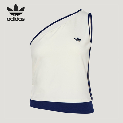 Adidas/阿迪达斯正品三叶草女士单肩经典运动T恤修身背心KY5696