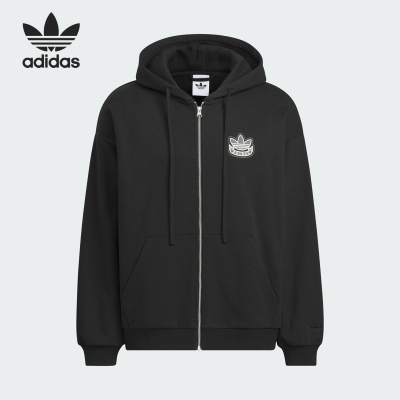 Adidas/阿迪达斯正品三叶草男女连帽耐穿运动休闲外套KG8506