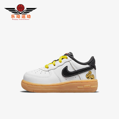 Nike/耐克正品AirForce1LV8新款婴童白棕色板鞋DO5863-100