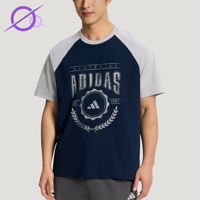 Adidas/阿迪达斯正品U RAGLAN TEE男女休闲针织印花宽松T恤KX0519