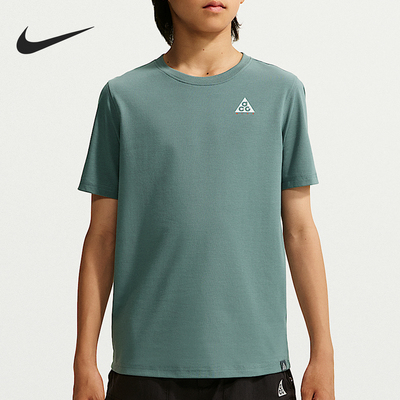 Nike/耐克正品大童款吸湿排汗厚实运动休闲短袖T恤IZ7719-382