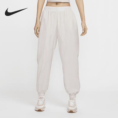 耐克女士防晒中腰宽松梭织长裤