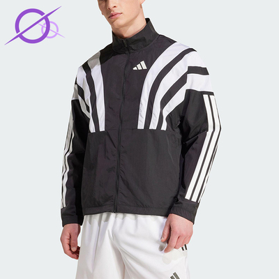 Adidas/阿迪达斯正品2025秋季款男士休闲跑步立领运动外套HZ3692