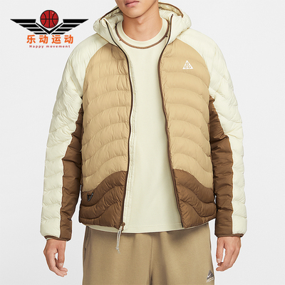 Nike/耐克正品Therma-FIT男士运动拼接保暖连帽棉服HJ3736-229