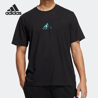 Adidas/阿迪达斯正品夏季新款男子运动印花透气短袖T恤HM2978