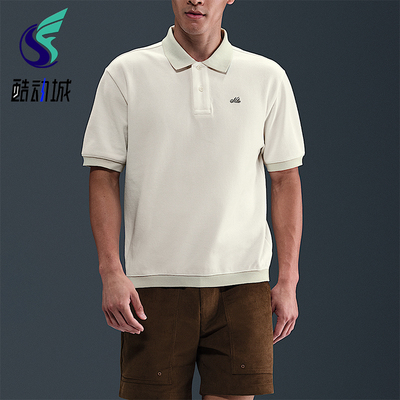 Nike/耐克正品2025男士日常厚实翻领宽松休闲运动短袖HV0885-133