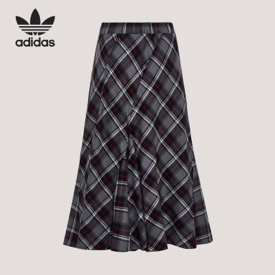 Adidas/阿迪达斯正品三叶草CHECKSKIRT新款经典女半身裙KT6381