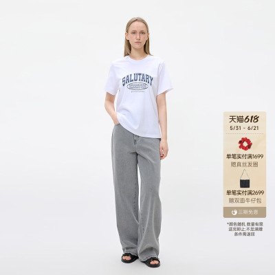 韩版印花短袖t恤女2025新款