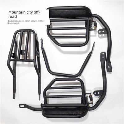 新CQR250极盗者战狼越野摩托车改装侧翻板货架载物架后边包行李架