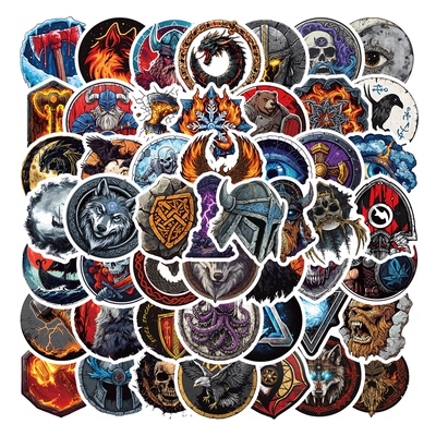 50张图腾维京风格神秘抽象贴纸