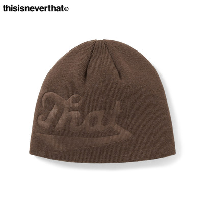 thisisneverthat® Debossed That No Cuff Beanie 26年秋针织帽