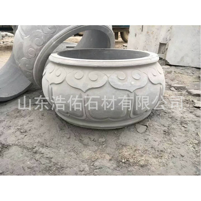 空心柱脚石制作 石雕直接 柱顶石 柱基石
