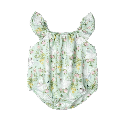 Elk Zoo包屁衣婴儿夏季薄款竹棉圆领无袖背心女宝宝三角爬服哈衣