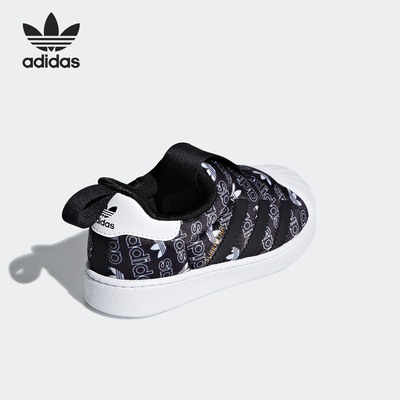 Adidas/阿迪达斯正品三叶草婴童低帮一脚蹬贝壳休闲鞋B75615