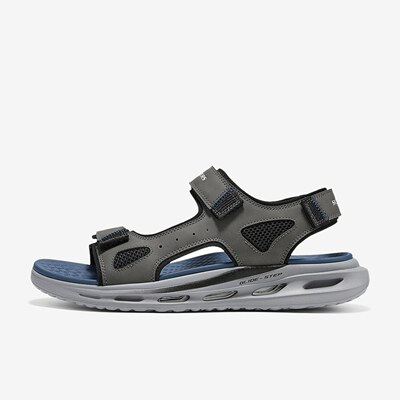 Skechers斯凯奇正品ARCH FIT ORVAN男款魔术贴凉鞋211371-CHAR