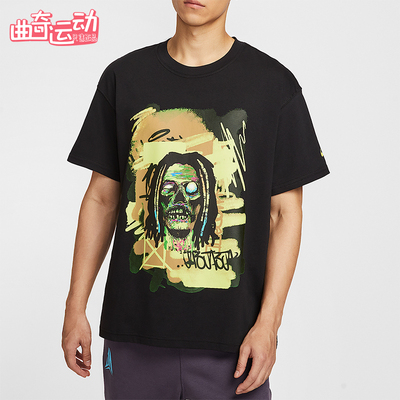 Nike/耐克正品2025男士日常圆领运动印花透气篮球短袖II1492-010