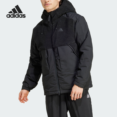 Adidas/阿迪达斯正品CITY ESCAP J男士拼接保暖棉服IS9053