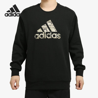 Adidas/阿迪达斯正品男子运动休闲LOGO圆领套头衫卫衣 FK4405