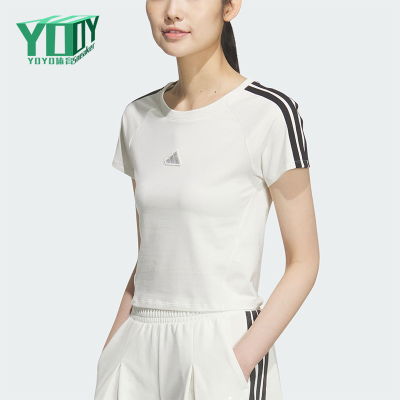 Adidas/阿迪达斯正品ANCE T-SHIRT女士运动圆领短款短袖T恤KS0276