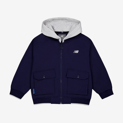 New Balance新百伦正品儿童连帽长袖日常出行棉衣7QF41013-NV